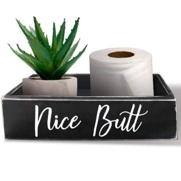 Bath | Double Sided Bathroom Decor Box Complimentary Small Sign Funny ...